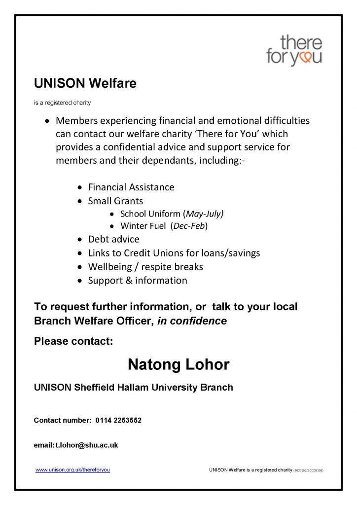 UNISON WELFARE “THERE FOR YOU” | UNISON